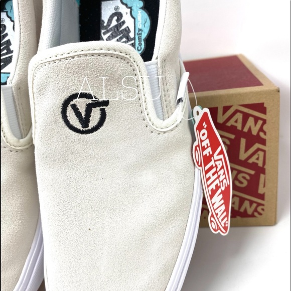 Vans | Shoes | Vans Comfycush Slip On Distort White Off Womens | Poshmark